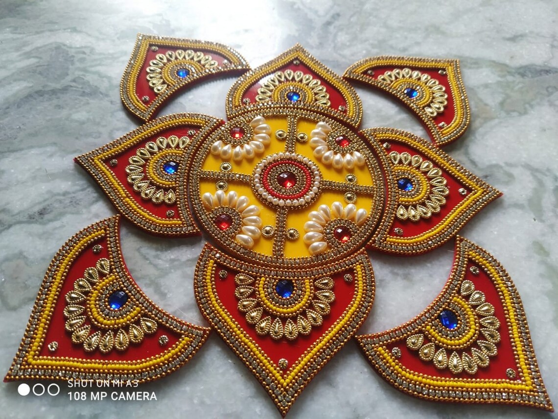 Buy Indian Rangoli Handmade Acrylic Rangoli for Home and Temple Online ...