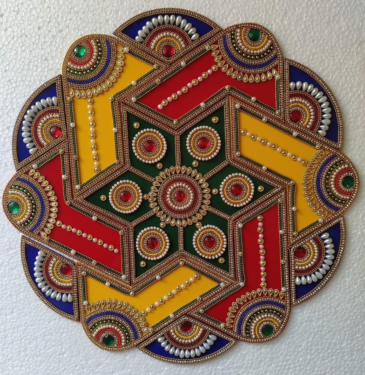 Handmade Acrylic Rangoli for Home and Temple Decor, Indian Rangoli ...