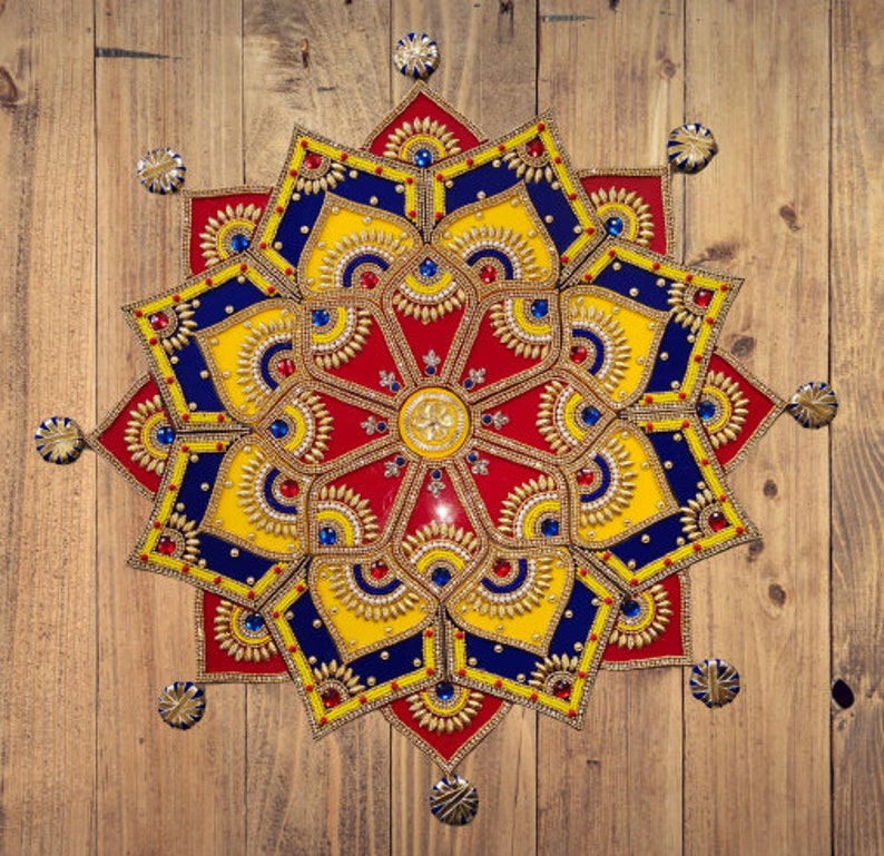 Handmade Acrylic Rangoli for Home and Temple Decor - Etsy