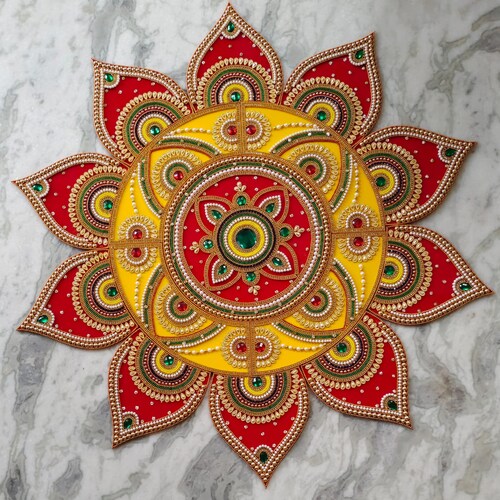 Buy Indian Rangoli Handmade Acrylic Rangoli for Home and Temple Online ...