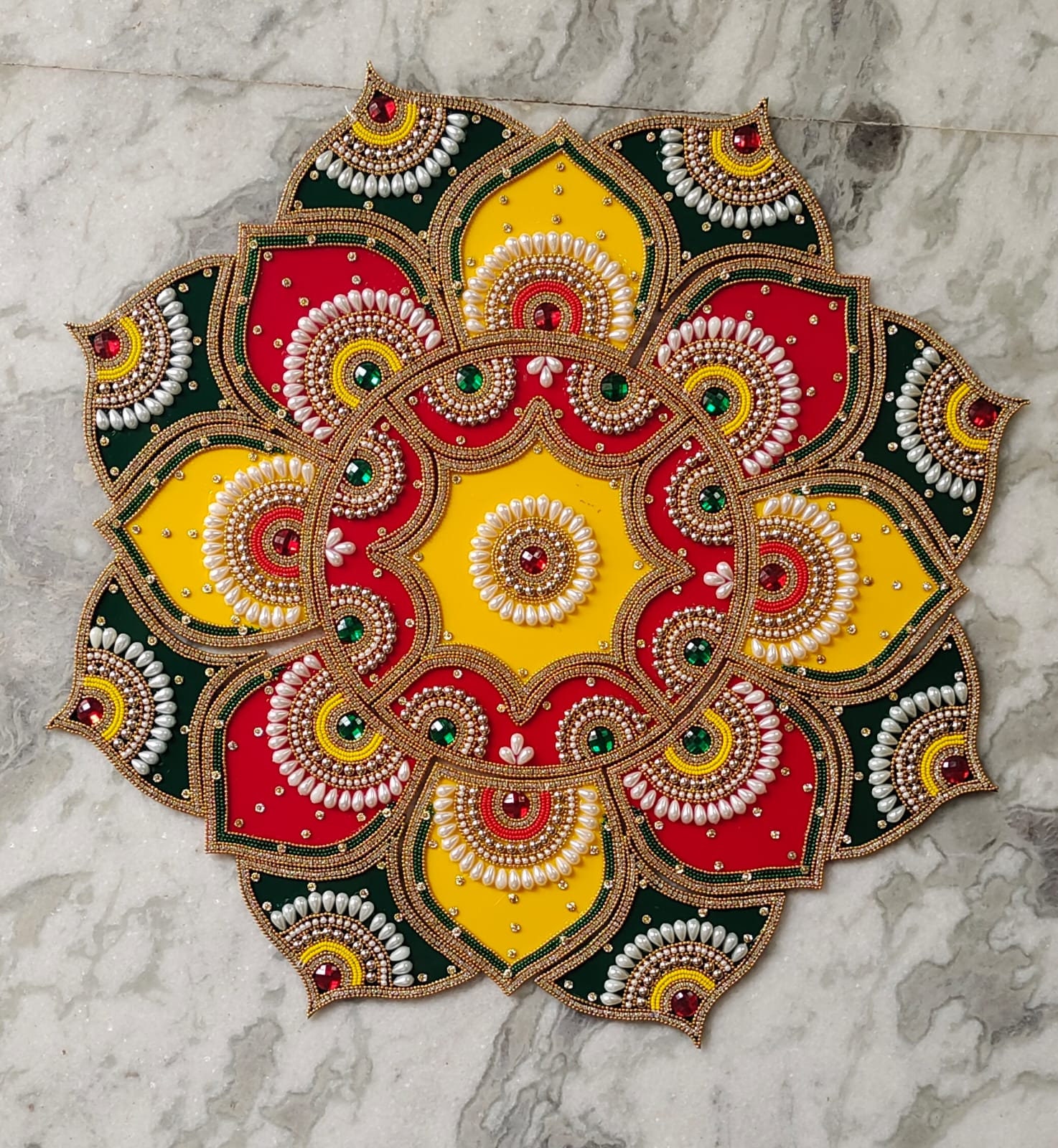 Handmade Acrylic Rangoli for Home and Temple Decor - Etsy