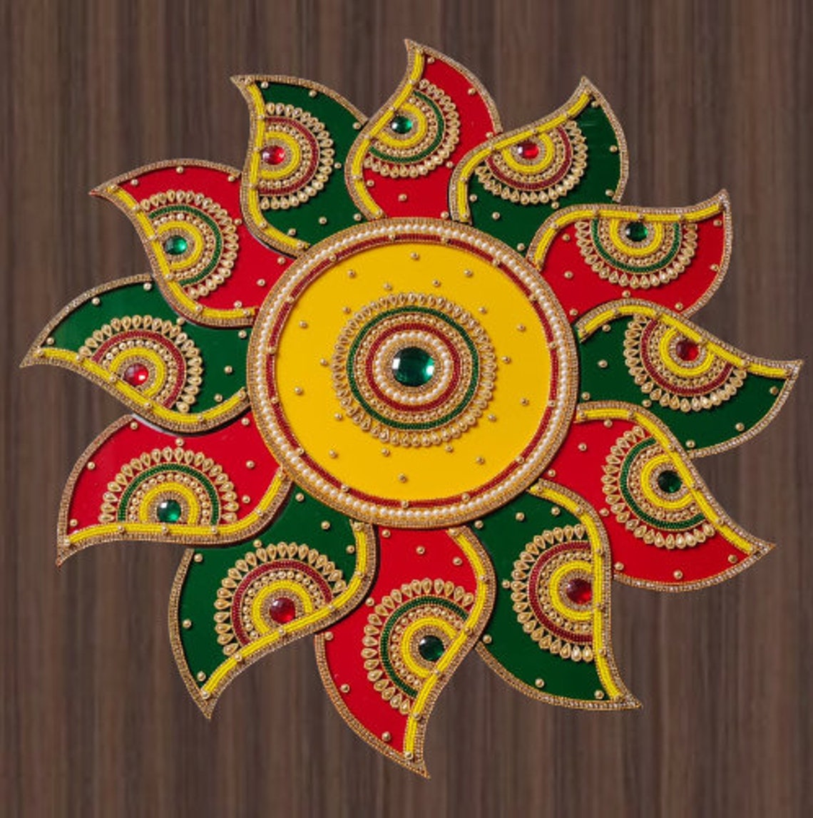Indian Flower Rangoli Handmade Acrylic Rangoli for Home and - Etsy