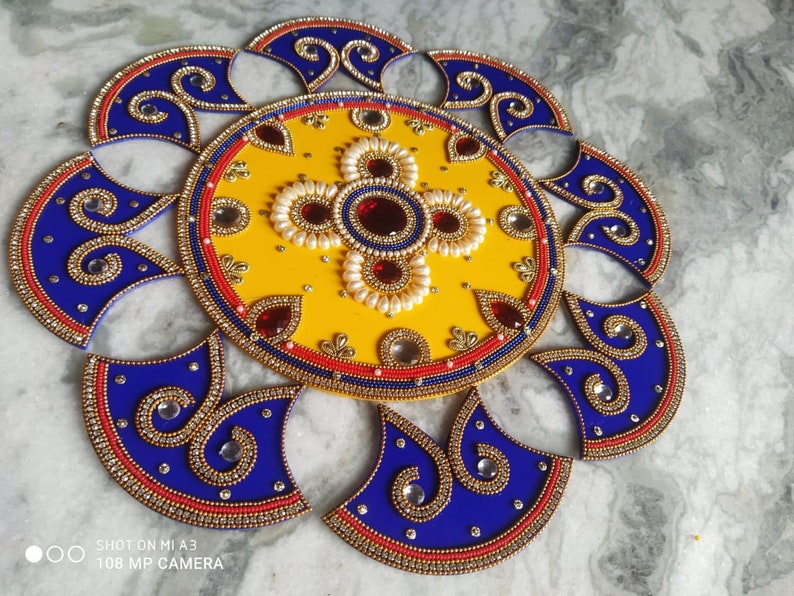 Buy Indian Rangoli Handmade Acrylic Rangoli for Home and Temple Online ...
