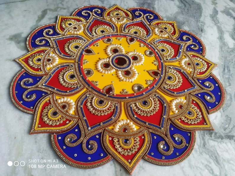 Buy Indian Rangoli Handmade Acrylic Rangoli for Home and Temple Online ...