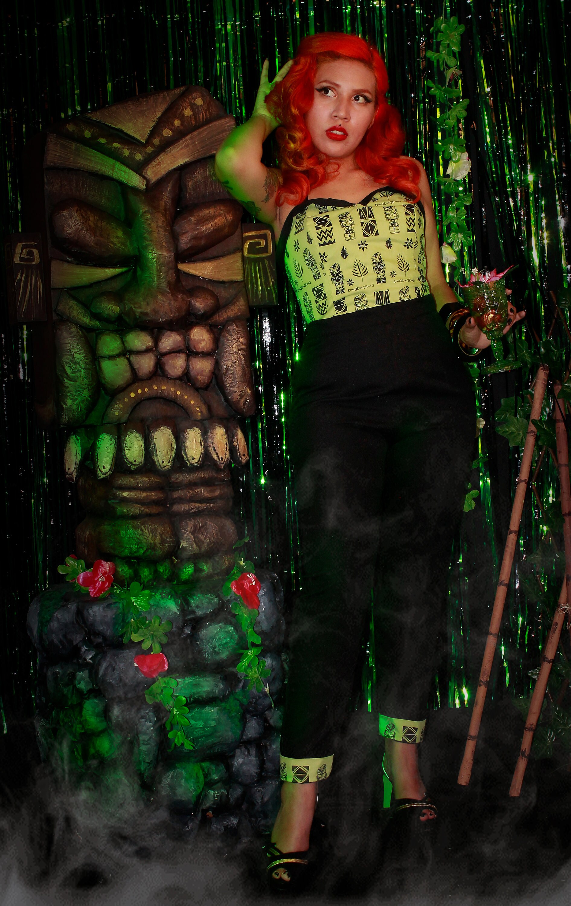 Top Tiki Rockabilly / Crop Top Pinup / Pinup Clothes / Tiki Top / Tiki ...