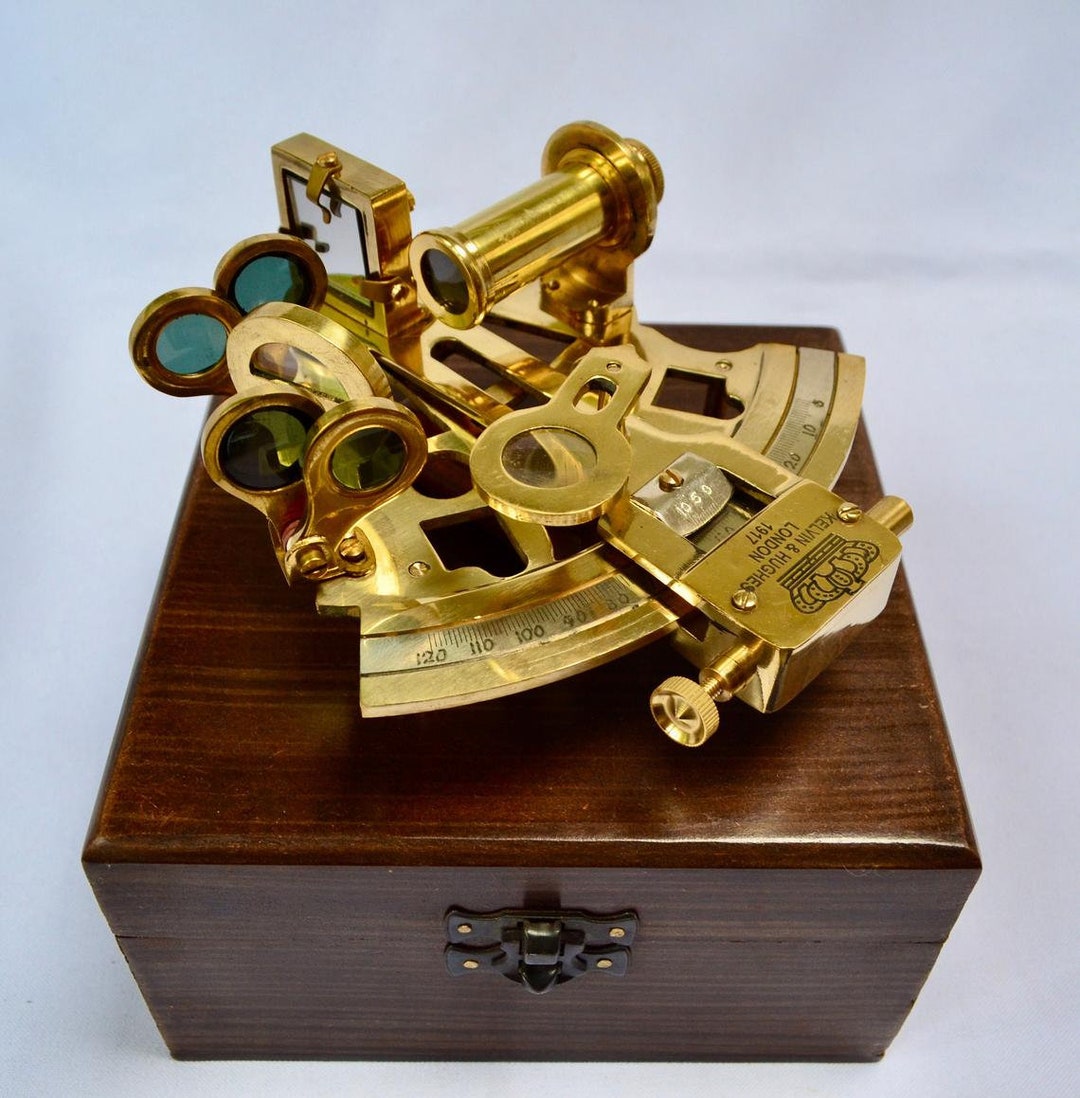 Vintage Nautical Style Large Solid Brass Sextant Astrolabe Instrument ...
