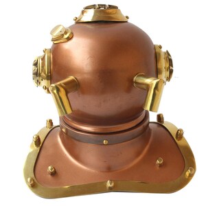 Antique Marine Maritime Nautical Copper Finish Scuba Divers Diving ...