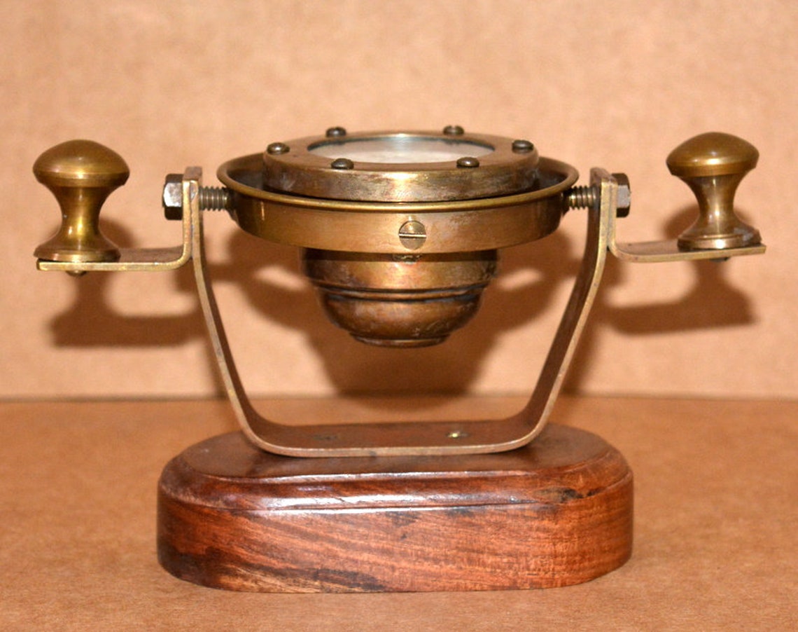 Antique Brass Gimbal Compass Ship's Binnacle Gimballed - Etsy