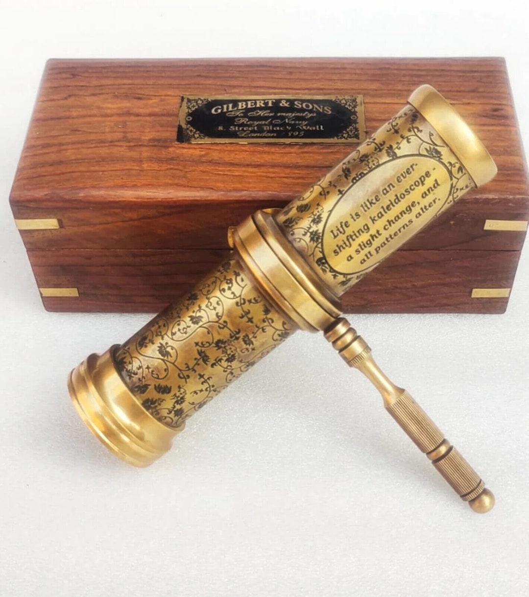 Handmade Brass Handle Kaleidoscope With Wooden Box - Etsy