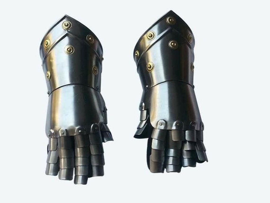 Medieval Knight Gauntlet Gothic Steel Gloves Hand Gloves - Etsy