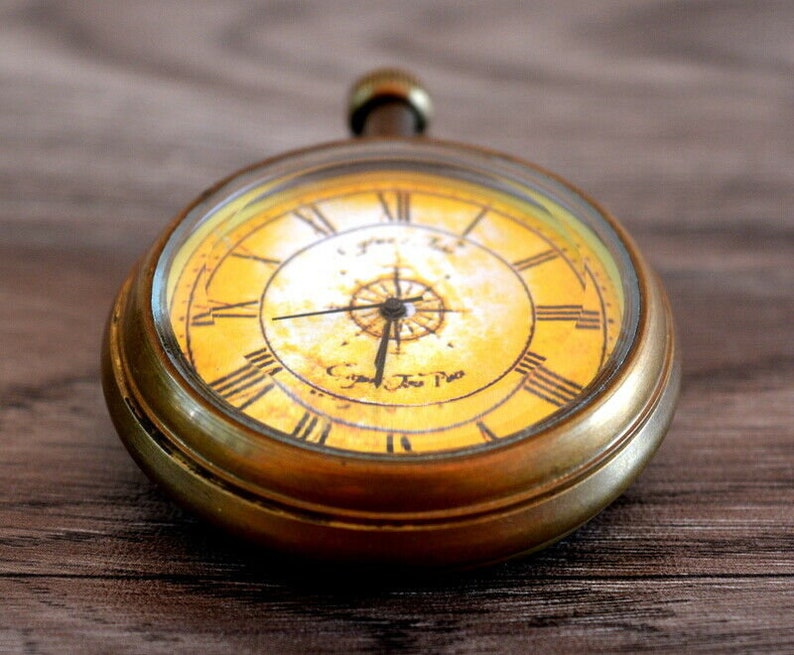 Vintage Antique Maritime Brass Watch Marco Polo Replica Pocket - Etsy