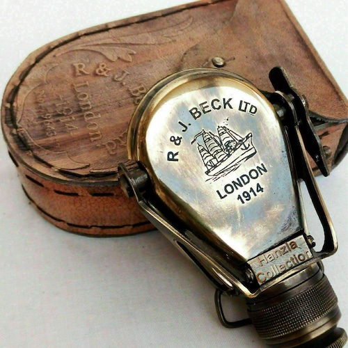 Nautical Antique Vintage Brass Spyglass Telescope With Wooden - Etsy