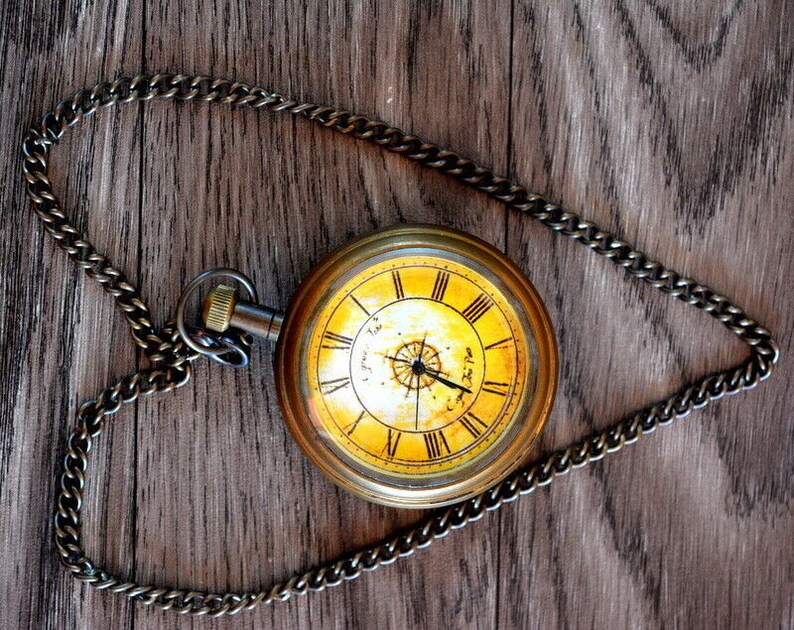 Vintage Antique Maritime Brass Watch Marco Polo Replica Pocket - Etsy