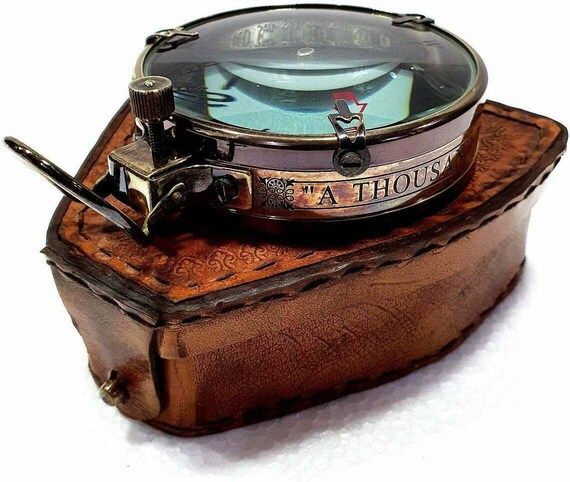 Maritime Nautical Brass Map Reader Compass 3 - Etsy