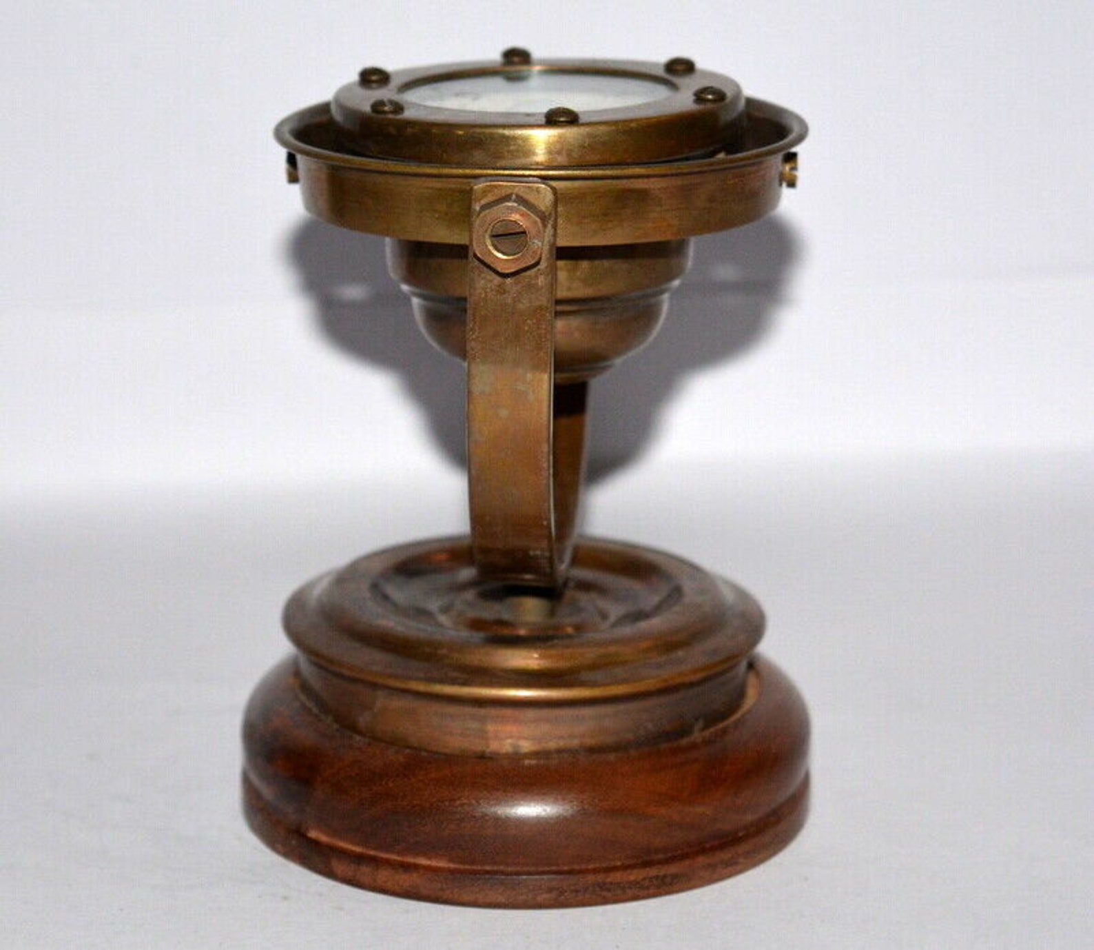Antique brass nautical gimbal compass ship's binnacle | Etsy