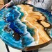 Oval Epoxy Resin Table Customizable Table Kitchen Dining - Etsy
