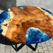 Live Edge Round Epoxy River Table, Wooden Round Table, Custom Order ...