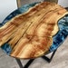 Oval Kitchen Table, Oval Epoxy Dining Table, Wooden End Table, Live ...