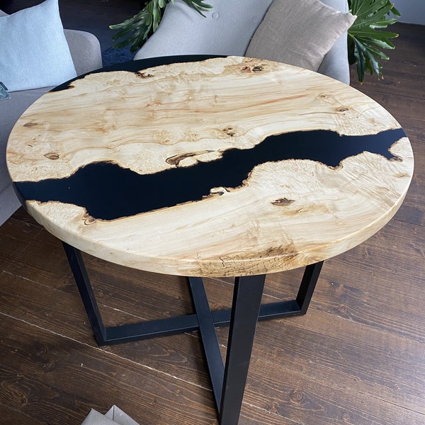 Live Edge Round Dining Table - Etsy