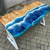 Epoxy Resin Table With Ocean, Custom Order Table, Epoxy Live Edge Table ...