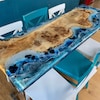 Map Table, Custom Epoxy Wooden World Map Table Top, Epoxy Dining Table ...