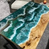 Epoxy Resin Table With Ocean, Custom Order Table, Epoxy Live Edge Table ...
