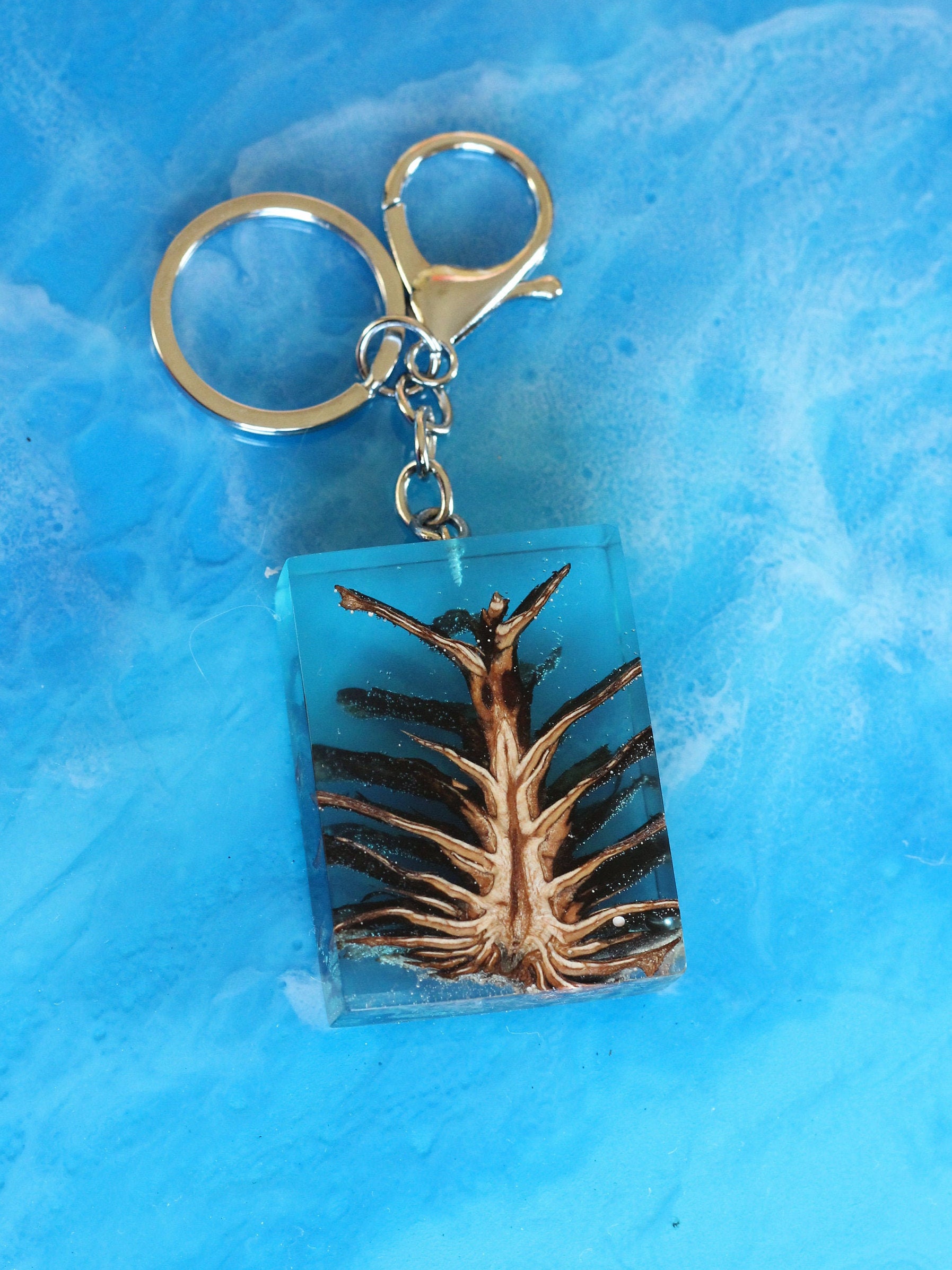 Resin wood keychain Resin keychain Custom keychain Keychain | Etsy