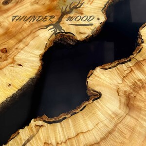 Black Epoxy Risen Table in Different Sizes, Slab Wood Coffee Table ...