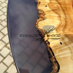 Black Epoxy Risen Table in Different Sizes, Slab Wood Coffee Table ...