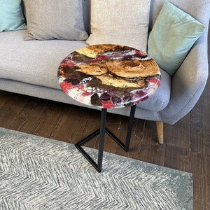 Pressed Flower Epoxy Table Art Table Floral Resin Design - Etsy