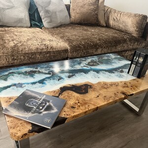 Custom Order Ocean Wave Table for Living Room Epoxy Resin - Etsy