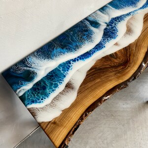 Ocean Wave Console Table, Epoxy Entryway Table Console, Entry Way Table ...