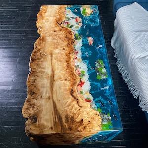 Aquarium Epoxy Table, Ocean Resin Table, Waterfall Coffee Table, Custom ...