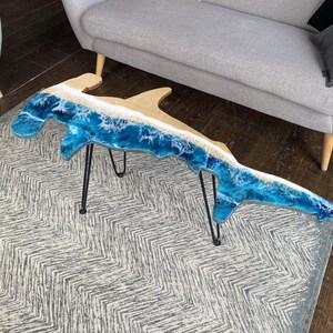 Hammerhead Fish Table, Ocean Coffee Table, Custom Ocean Table, Epoxy ...