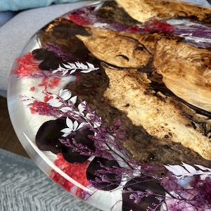 Pressed Flower Epoxy Table Art Table Floral Resin Design - Etsy