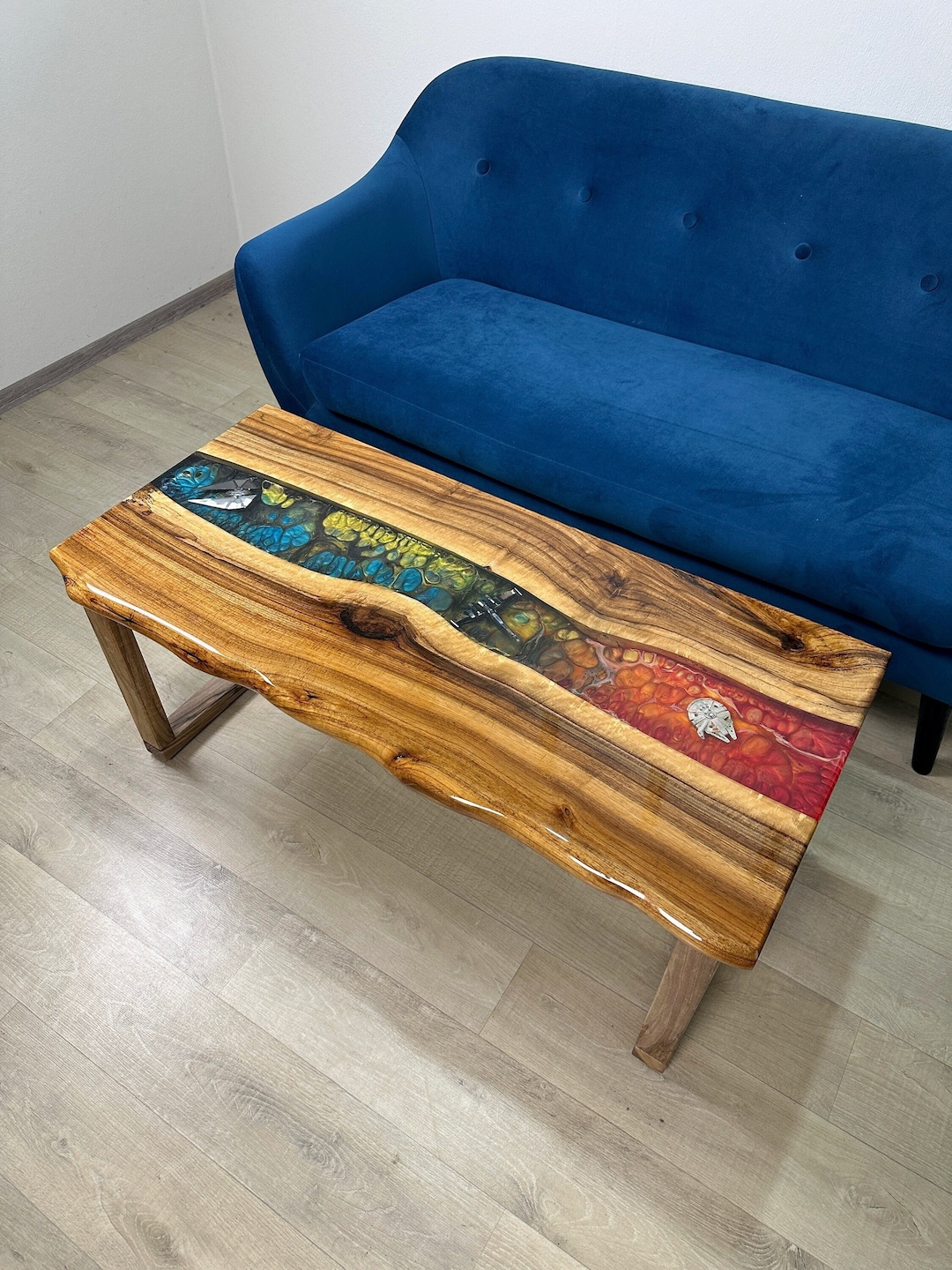 Spaceships Epoxy Table, Cosmic Space Table, Starry Sky Space Theme ...