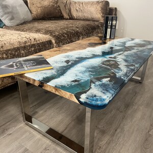 Custom Order Ocean Wave Table for Living Room Epoxy Resin - Etsy