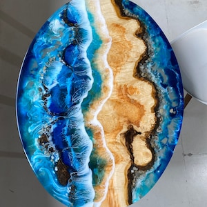 Oval Epoxy Resin Table Customizable Table Kitchen Dining - Etsy