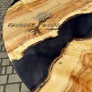 Black Epoxy Risen Table in Different Sizes, Slab Wood Coffee Table ...
