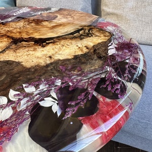 Pressed Flower Epoxy Table Art Table Floral Resin Design - Etsy