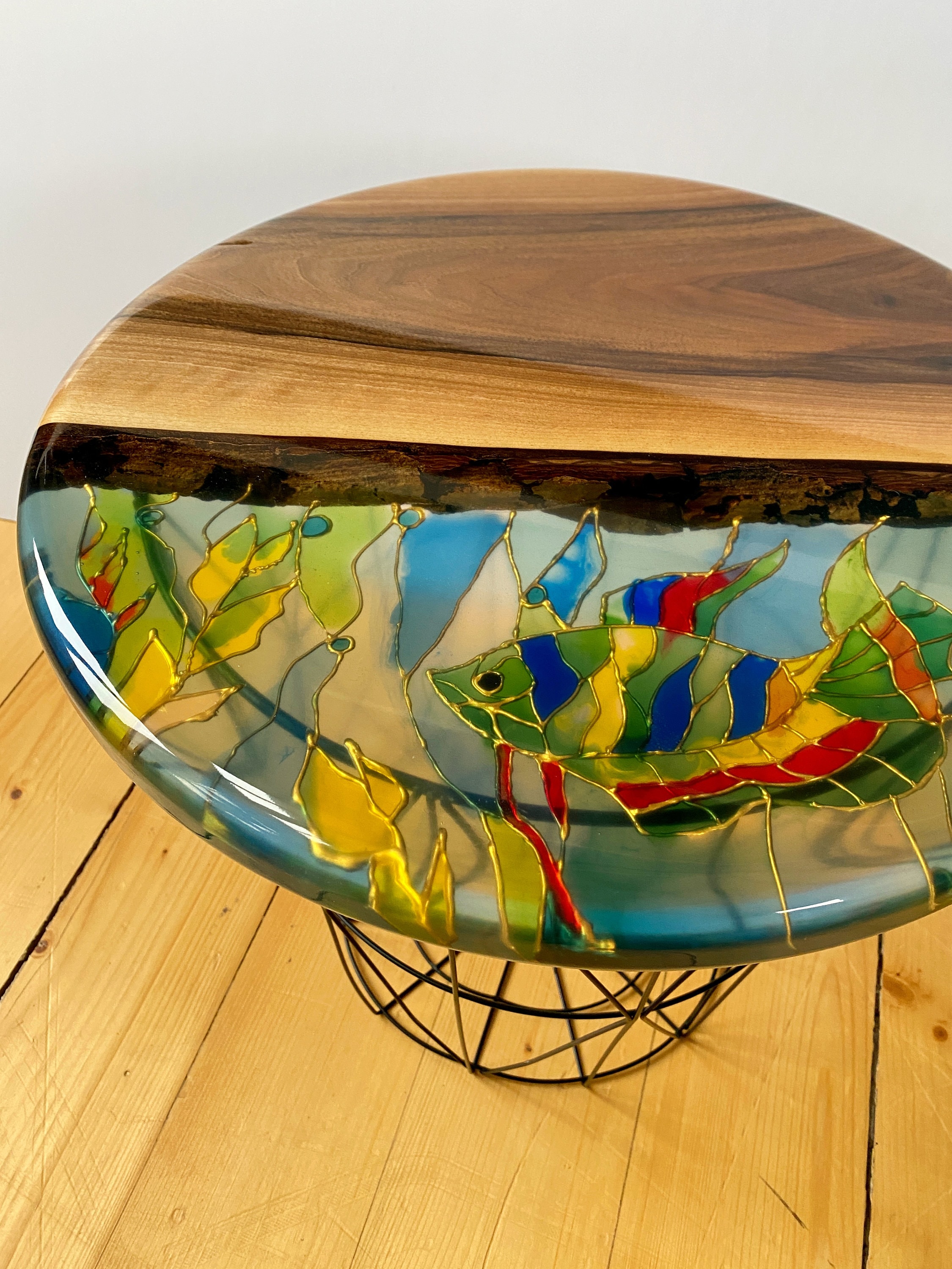 Painted glass coffee table store
