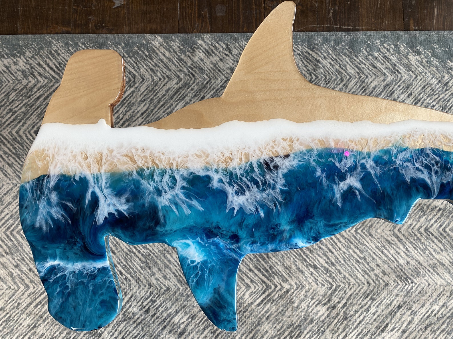 Hammerhead Fish Table Ocean Coffee Table Epoxy Resin Living - Etsy