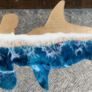 Hammerhead Fish Table, Ocean Coffee Table, Custom Ocean Table, Epoxy ...