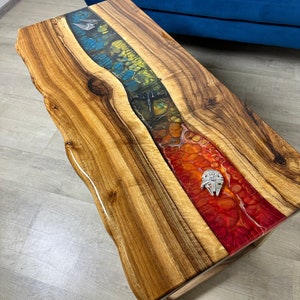 Spaceships Epoxy Table, Cosmic Space Table, Starry Sky Space Theme ...