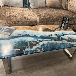 Custom Order Ocean Wave Table for Living Room Epoxy Resin - Etsy