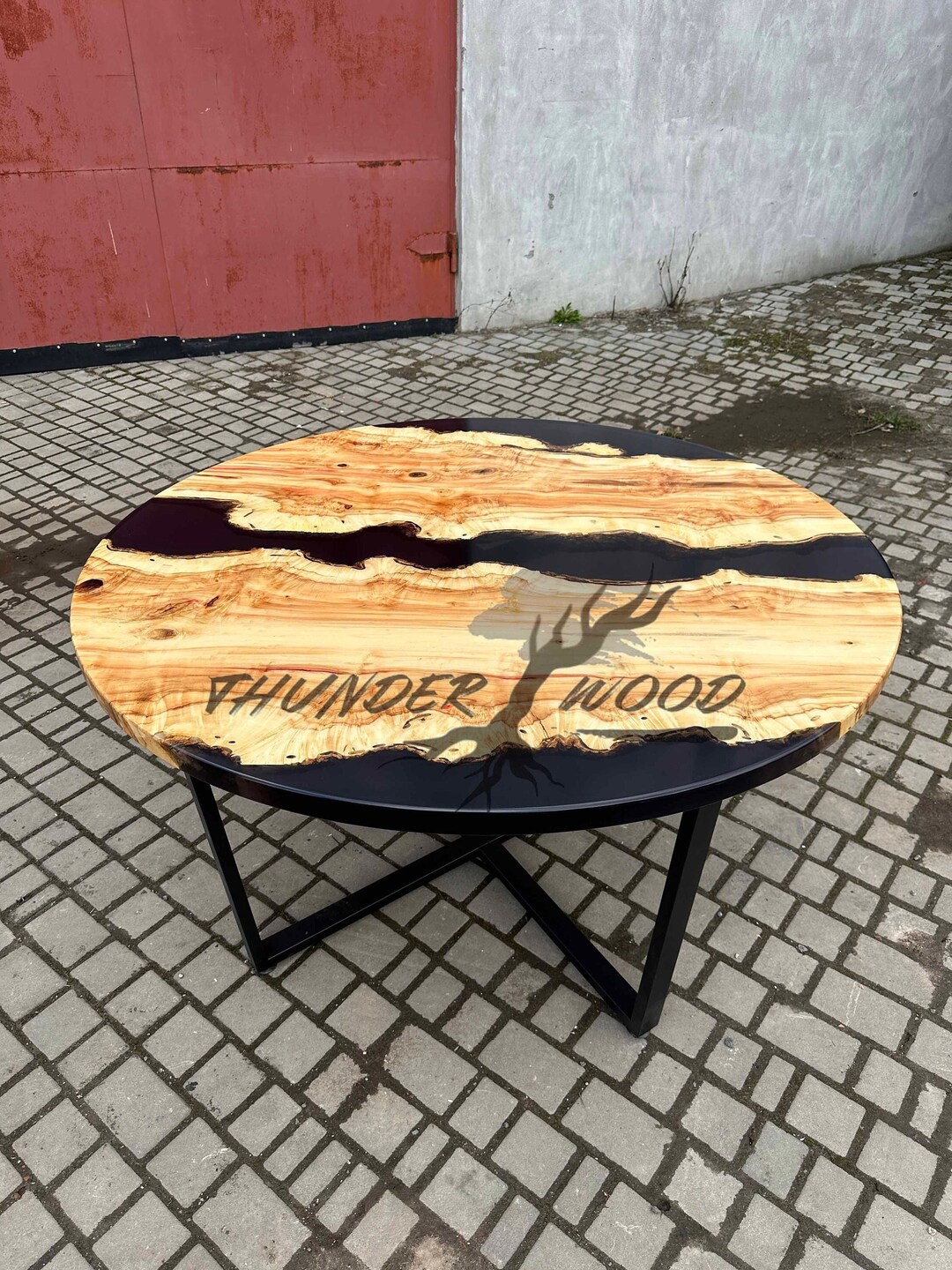 Black Epoxy Risen Table in Different Sizes, Slab Wood Coffee Table ...