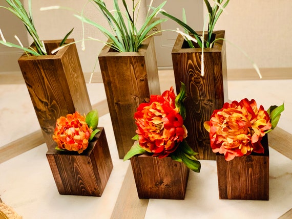 Centerpieces Centerpieces for Table Wooden Handcrafted | Etsy