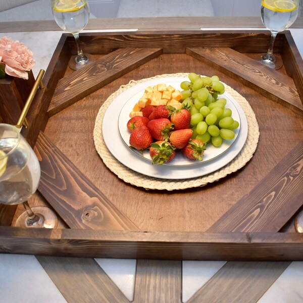 24x24 Wooden Serving Tray - Etsy