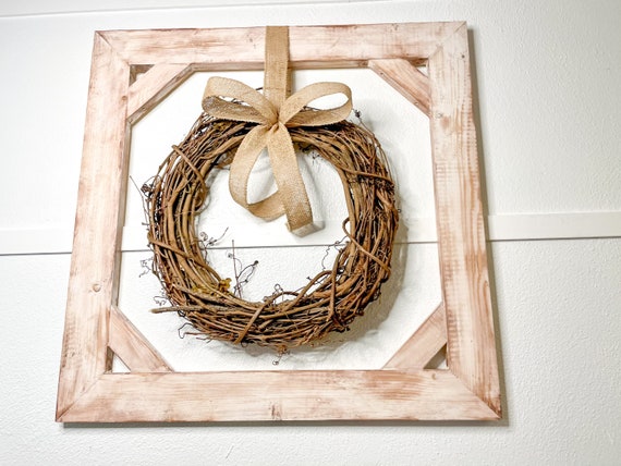 Rustic Wall Decor With Grapevine Wreath Farmhouse Wall Decor - Etsy