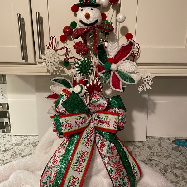 Snowman Tree Topper - Etsy
